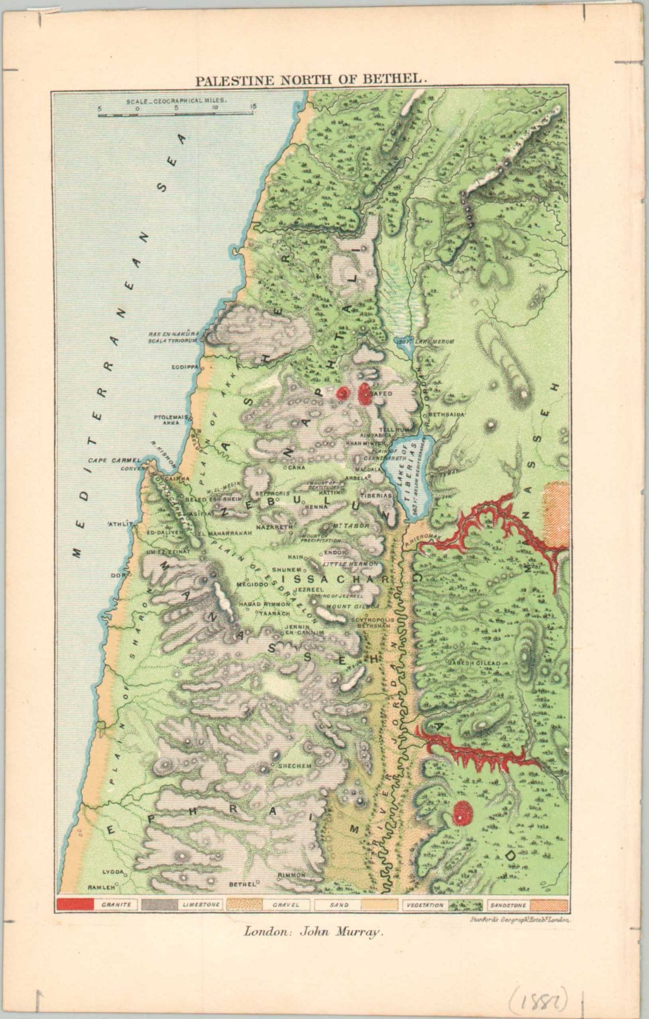 [Three Geological Maps of Palestine] - Curtis Wright Maps