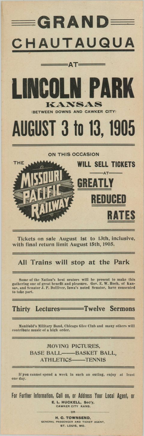 Grand Chautauqua at Lincoln Park, Kansas - Curtis Wright Maps