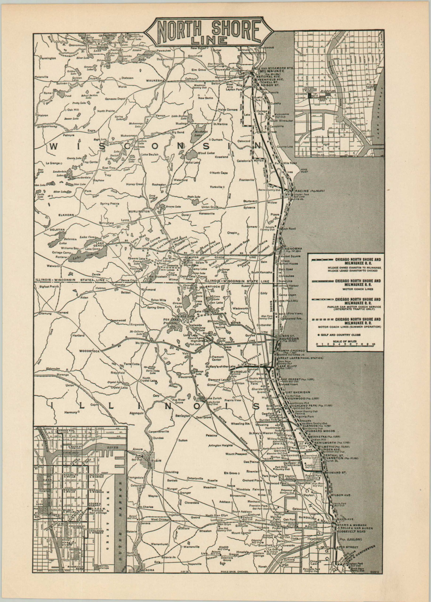 [Collection of North Shore Line Maps & Ephemera] - Curtis Wright Maps
