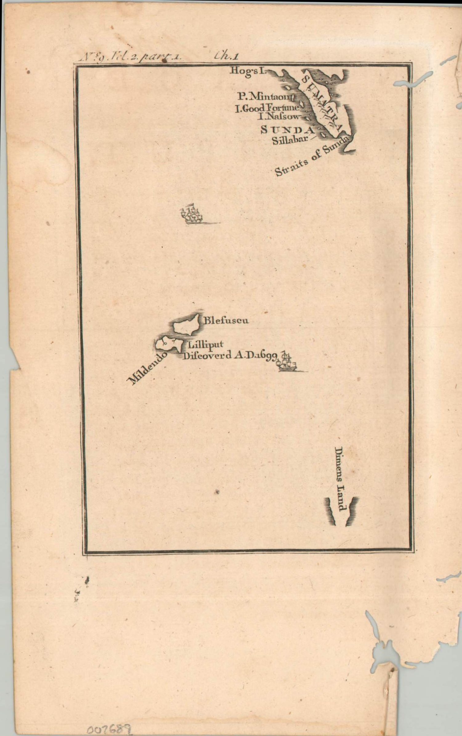 [Map of Lilliput and Blefuscu] - Curtis Wright Maps