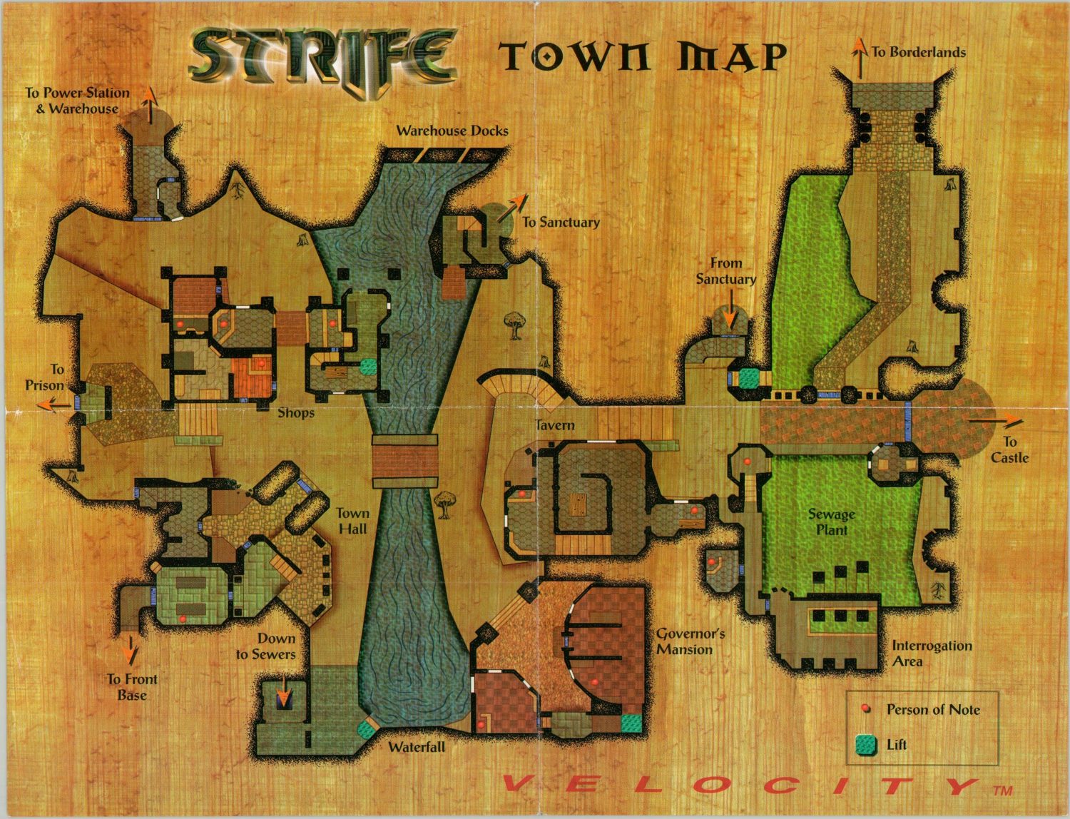 Strife Town Map - Curtis Wright Maps