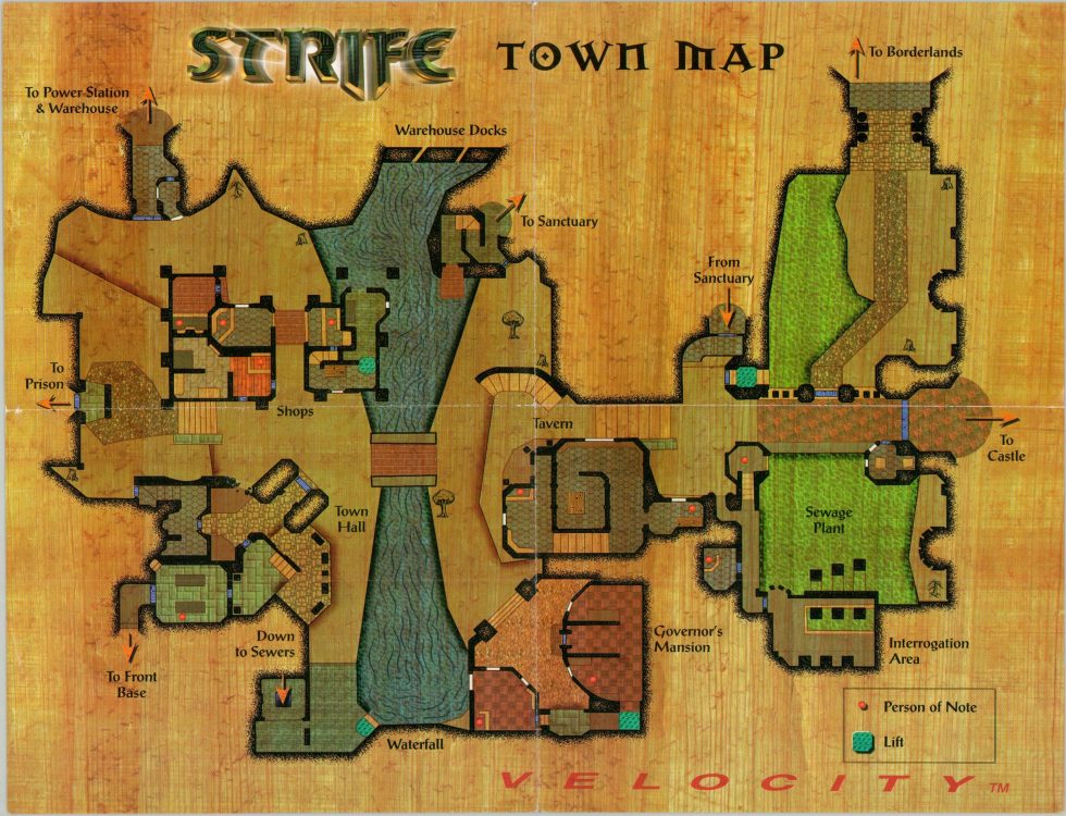 Strife Town Map - Curtis Wright Maps