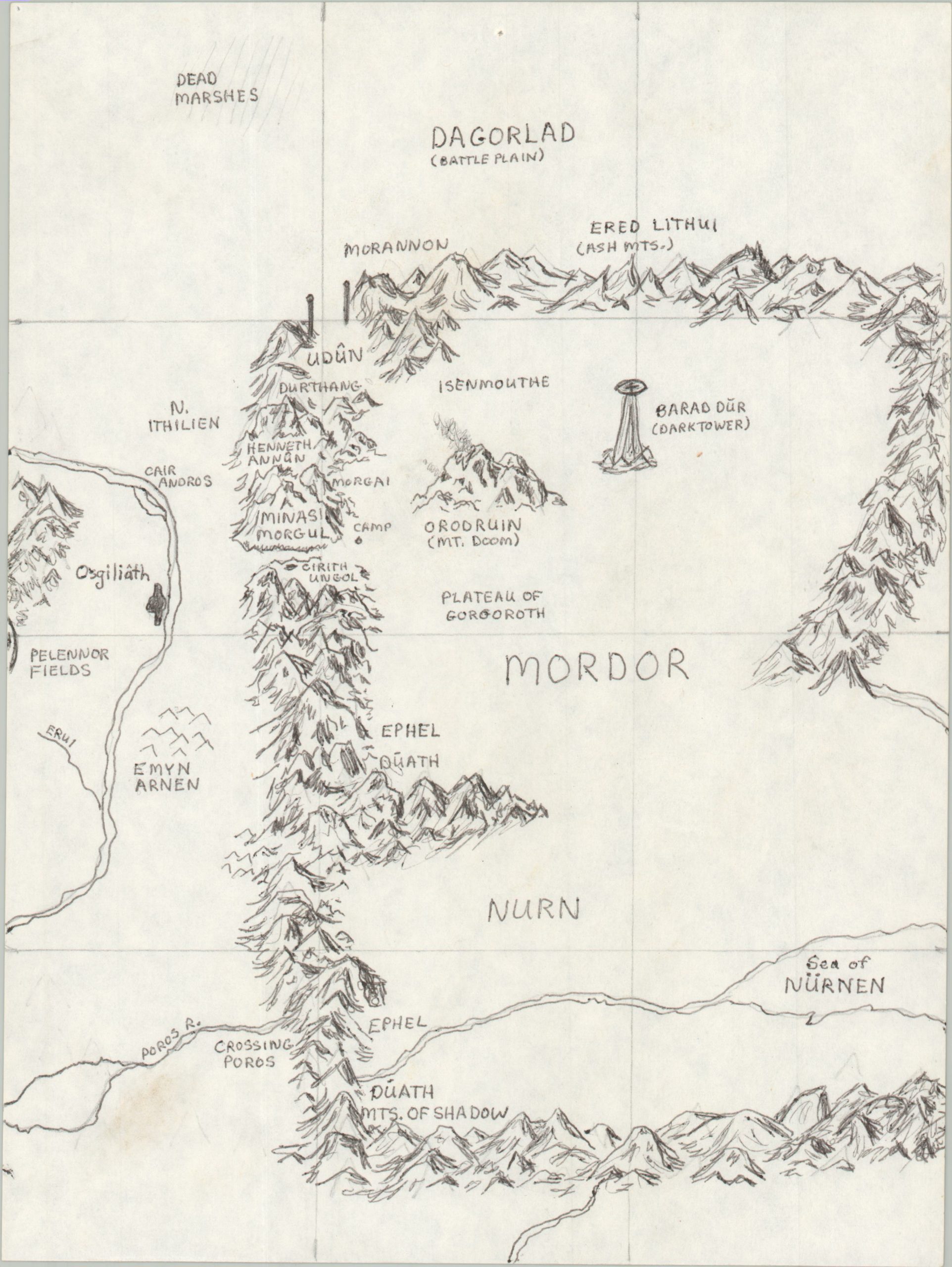 [Manuscript Map of Middle-Earth] - Curtis Wright Maps