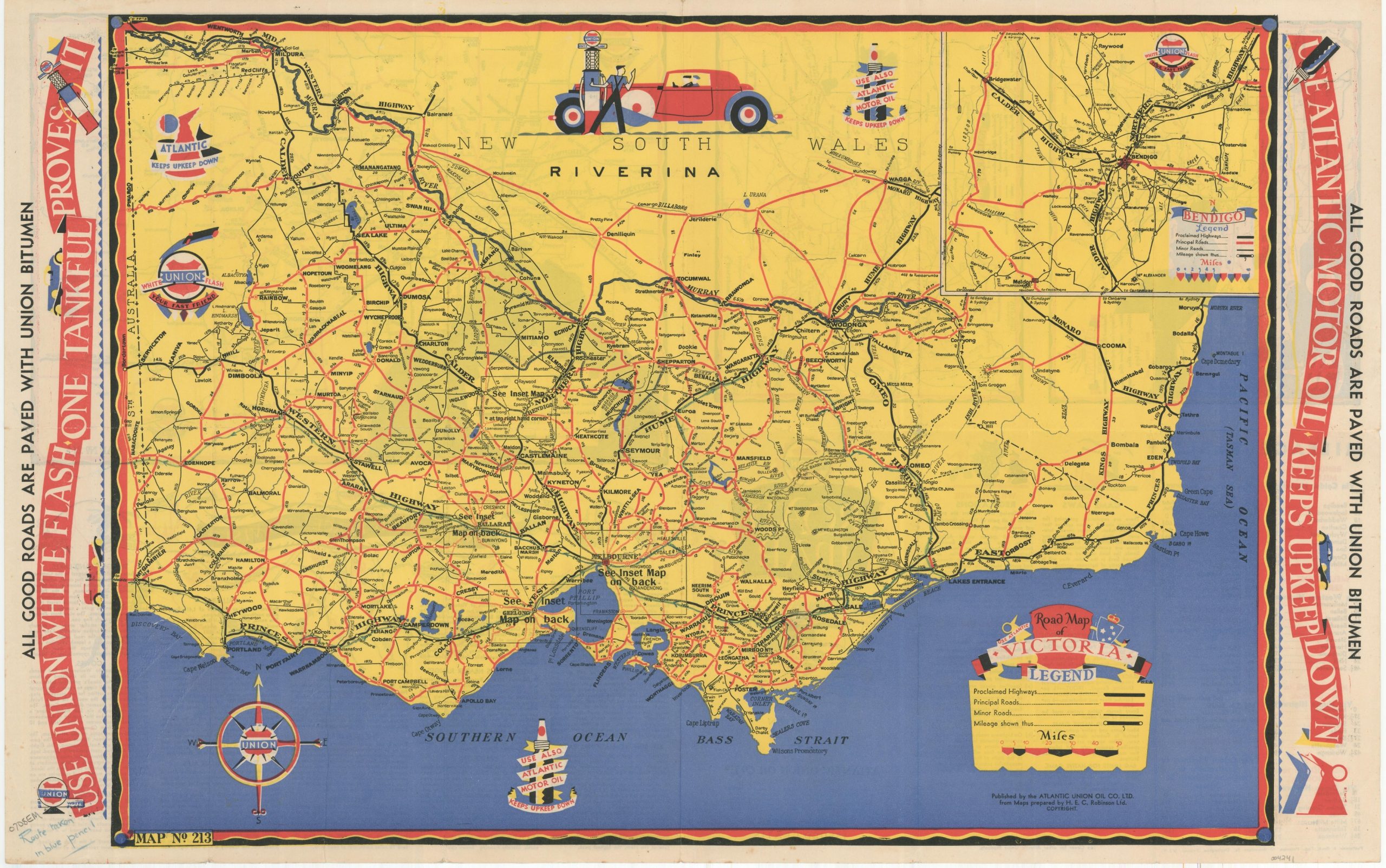 Road Map of Victoria - Curtis Wright Maps