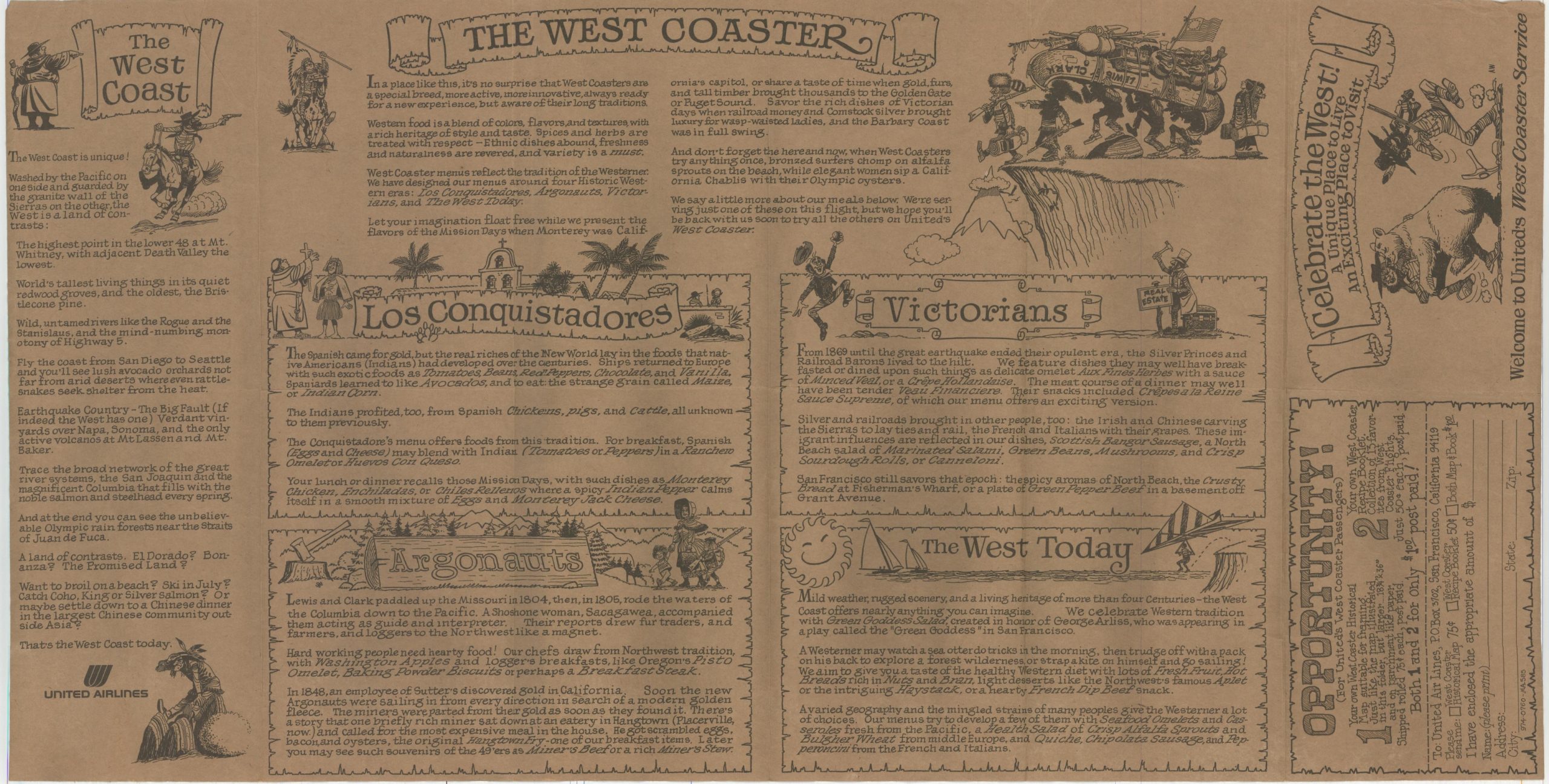 The West Coaster [Title on Verso] - Curtis Wright Maps
