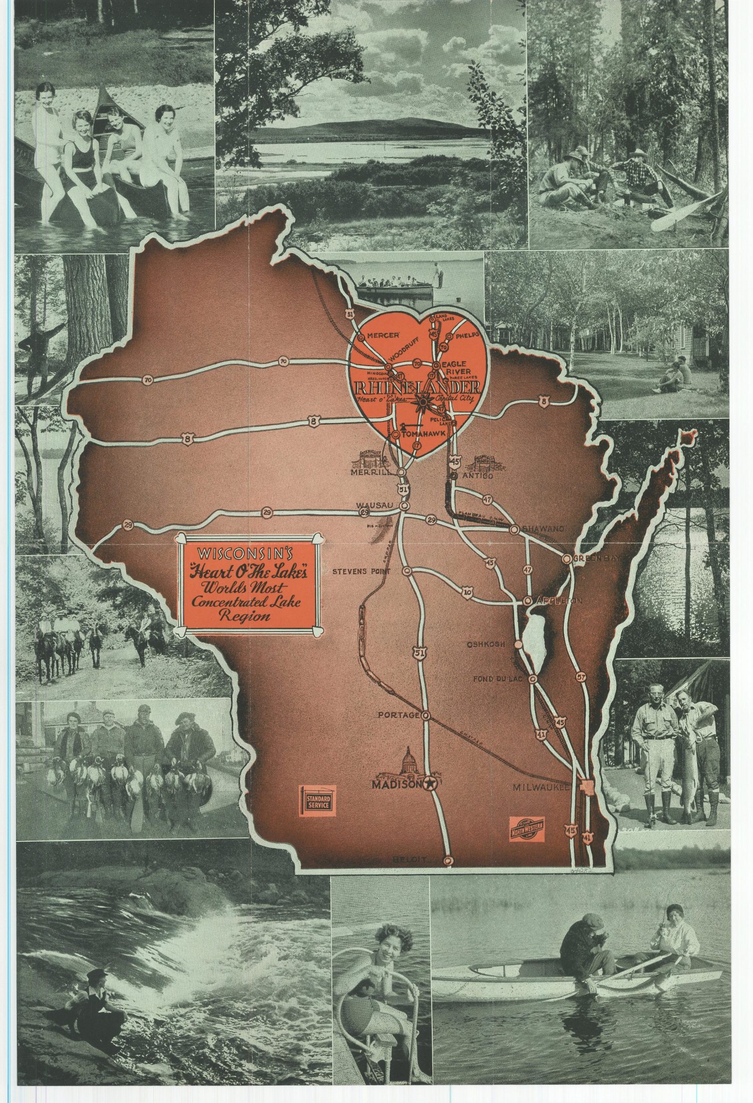 Wisconsin's "Heart of the Lakes" - Curtis Wright Maps