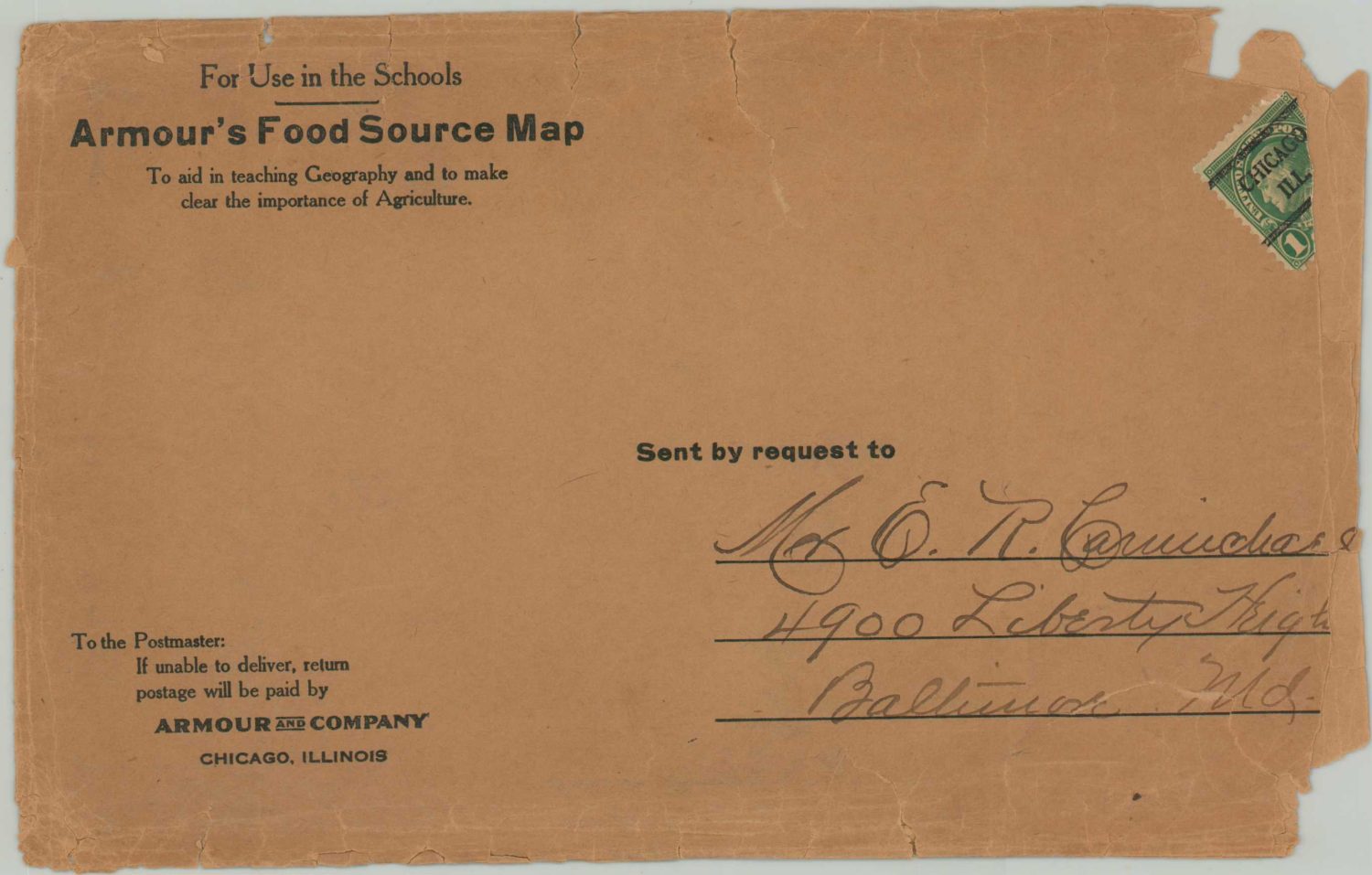 Armour's Food Source Map - Curtis Wright Maps