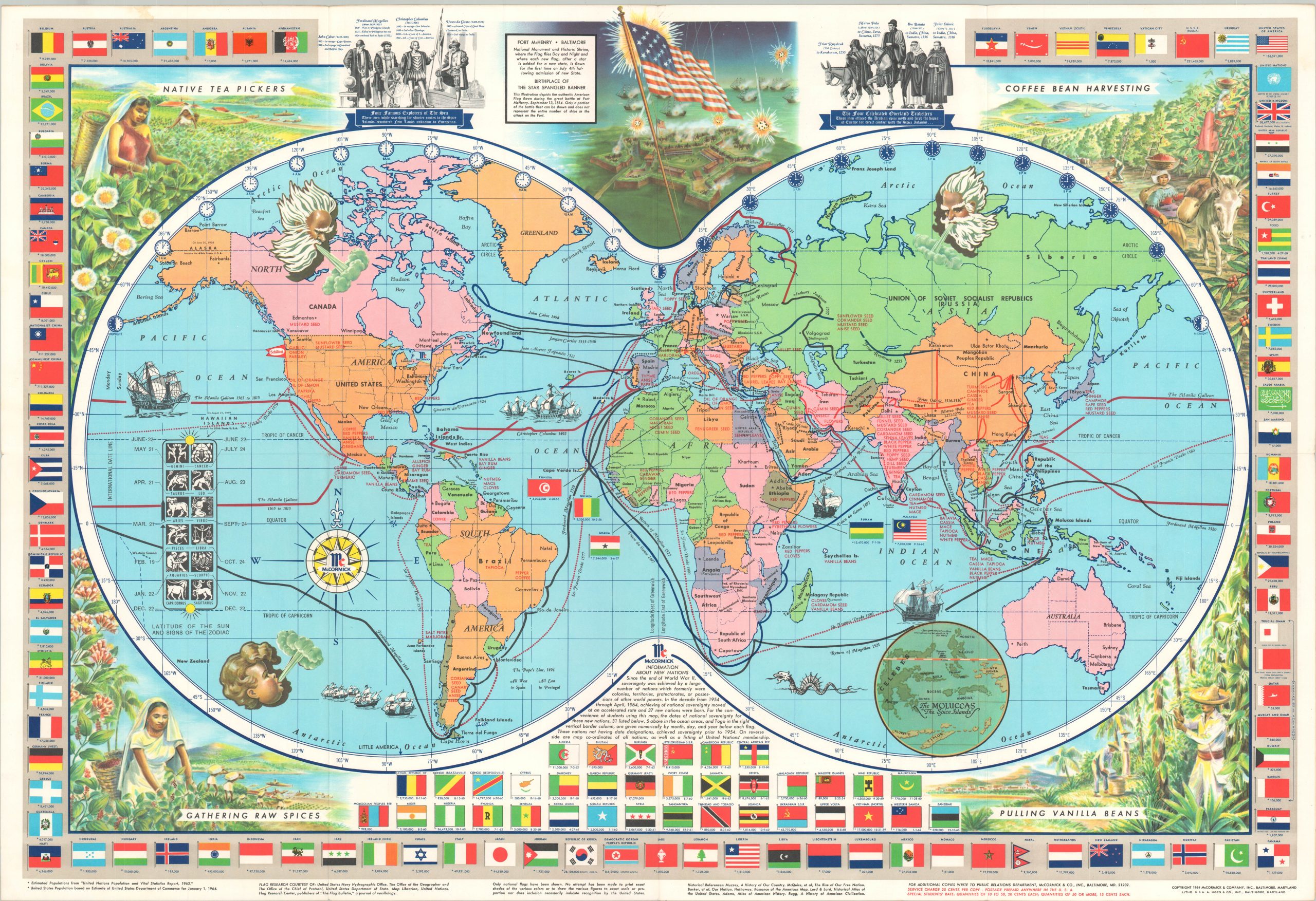 McCormick Spice Map of the World - Curtis Wright Maps