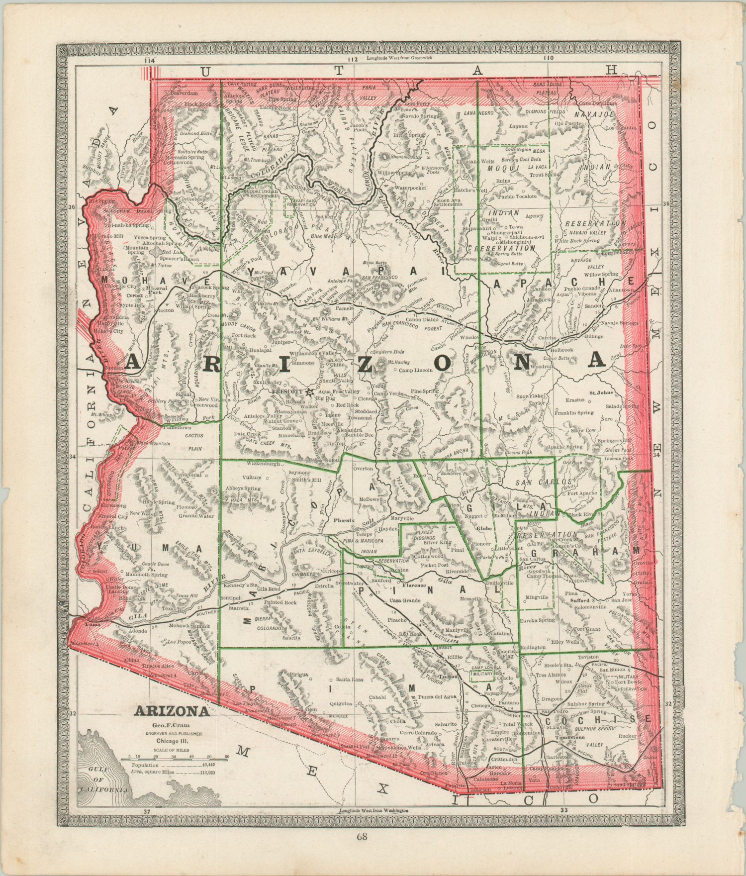 Arizona [and] New Mexico - Curtis Wright Maps